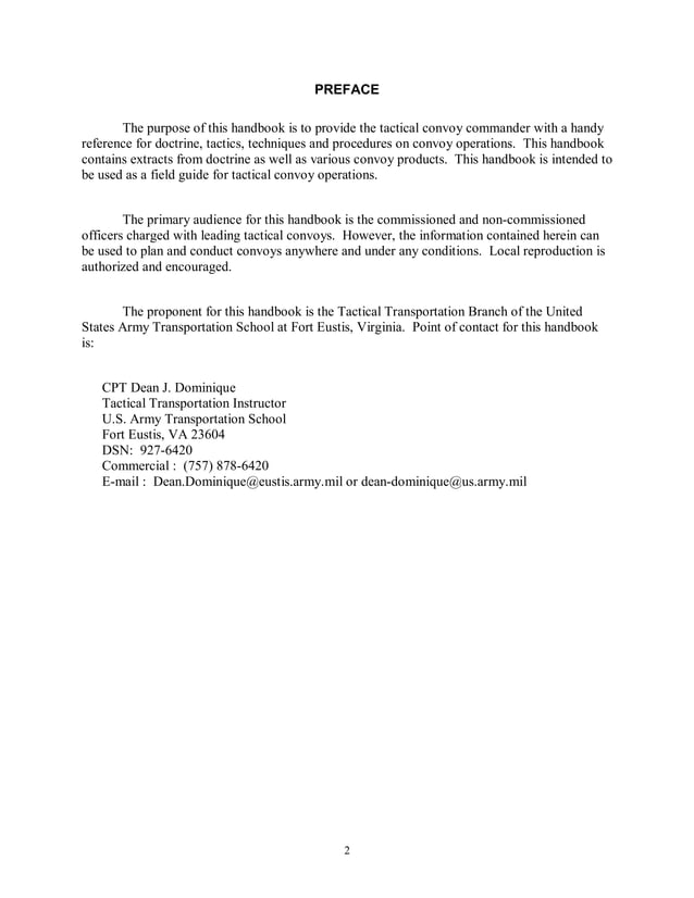 Tactical_Convoy_Handbook2002 | PDF | Arms & Ammunition | Sensitive Topics