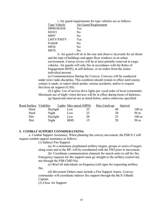 Tactical_Convoy_Handbook2002 | PDF | Arms & Ammunition | Sensitive Topics