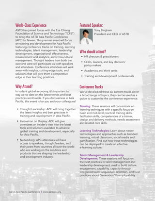 ASTD 2014 Asia Pacific Conference Flyer | PDF