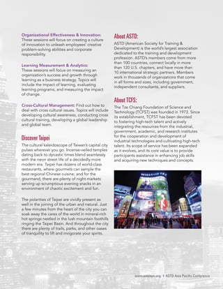 ASTD 2014 Asia Pacific Conference Flyer | PDF
