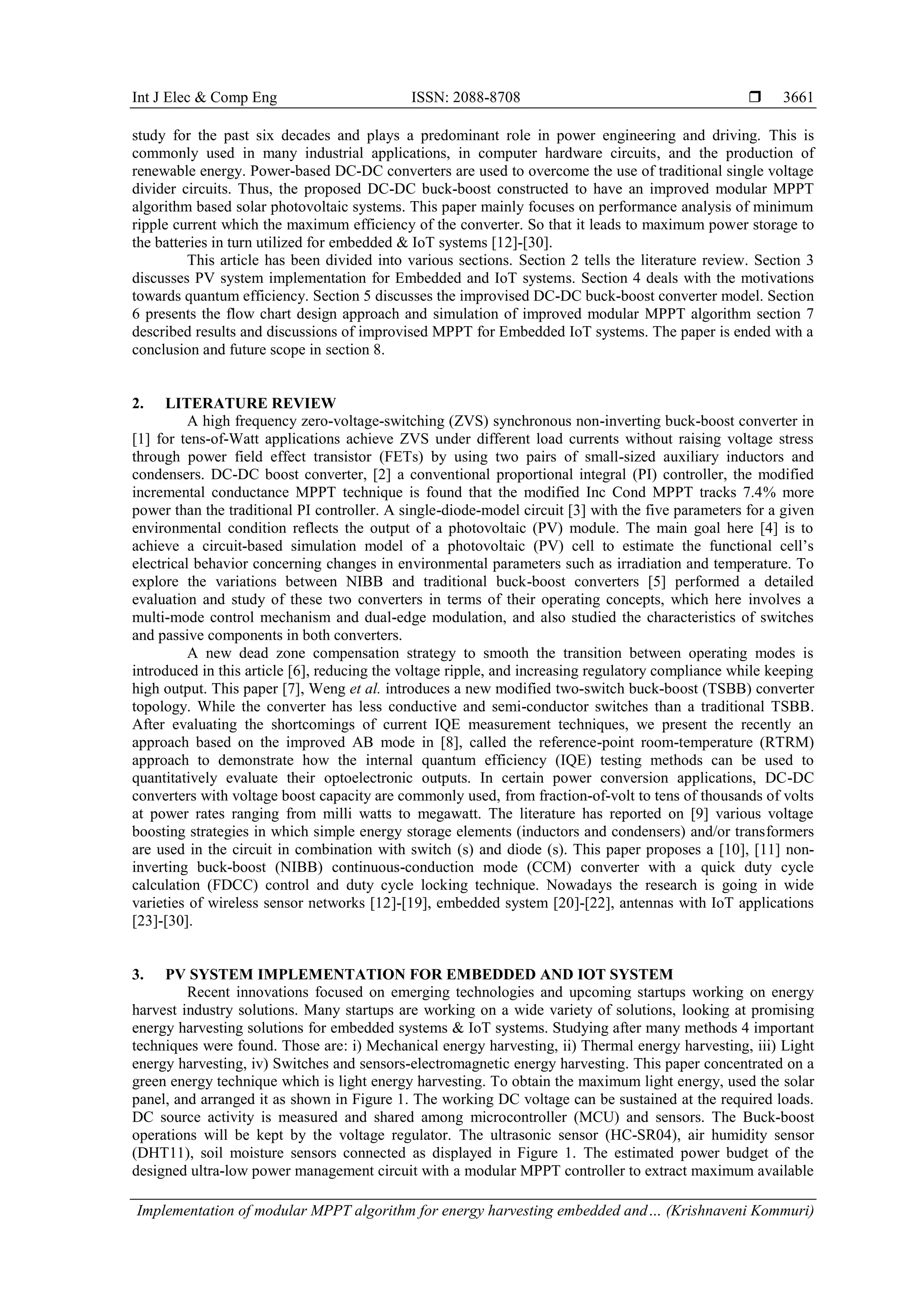Implementation Of Modular Mppt Algorithm For Energy Harvesting Embedded
