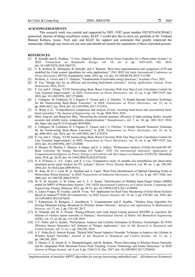 Implementation Of Modular Mppt Algorithm For Energy Harvesting Embedded