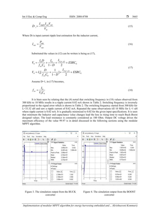 Implementation of modular MPPT algorithm for energy harvesting embedded ...