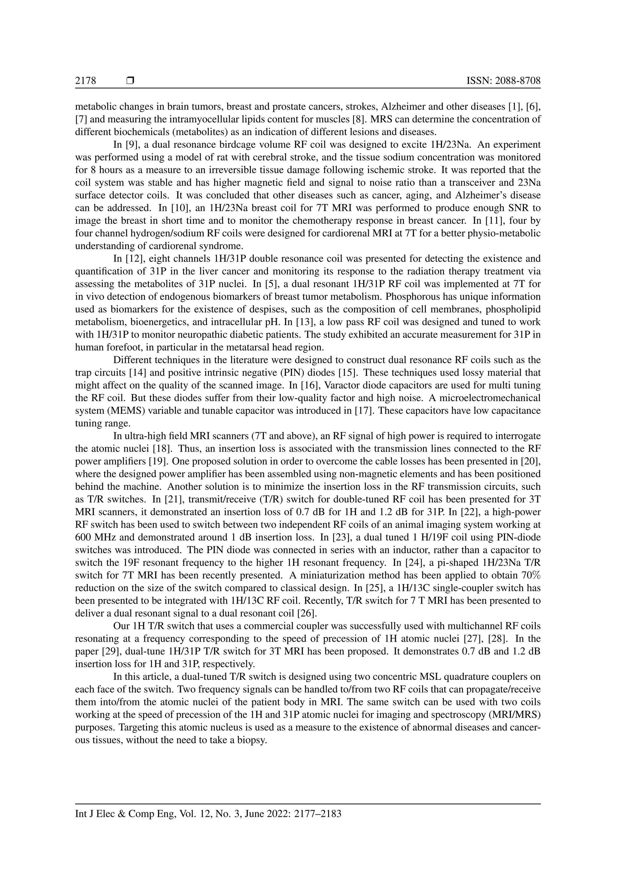 Dual tuned 1H/31P quadrature microstripline-based transmit/receive ...