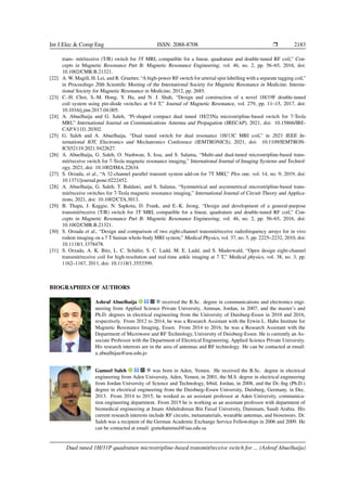 Dual tuned 1H/31P quadrature microstripline-based transmit/receive ...