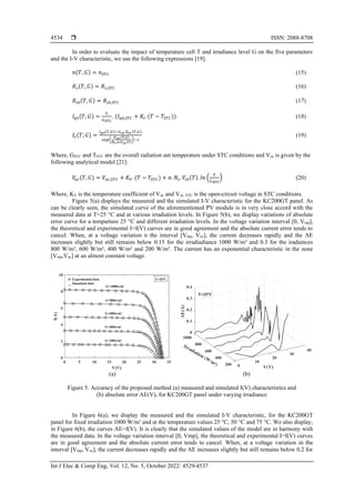 Extraction of photovoltaic generator parameters through combination of an analytical and ...