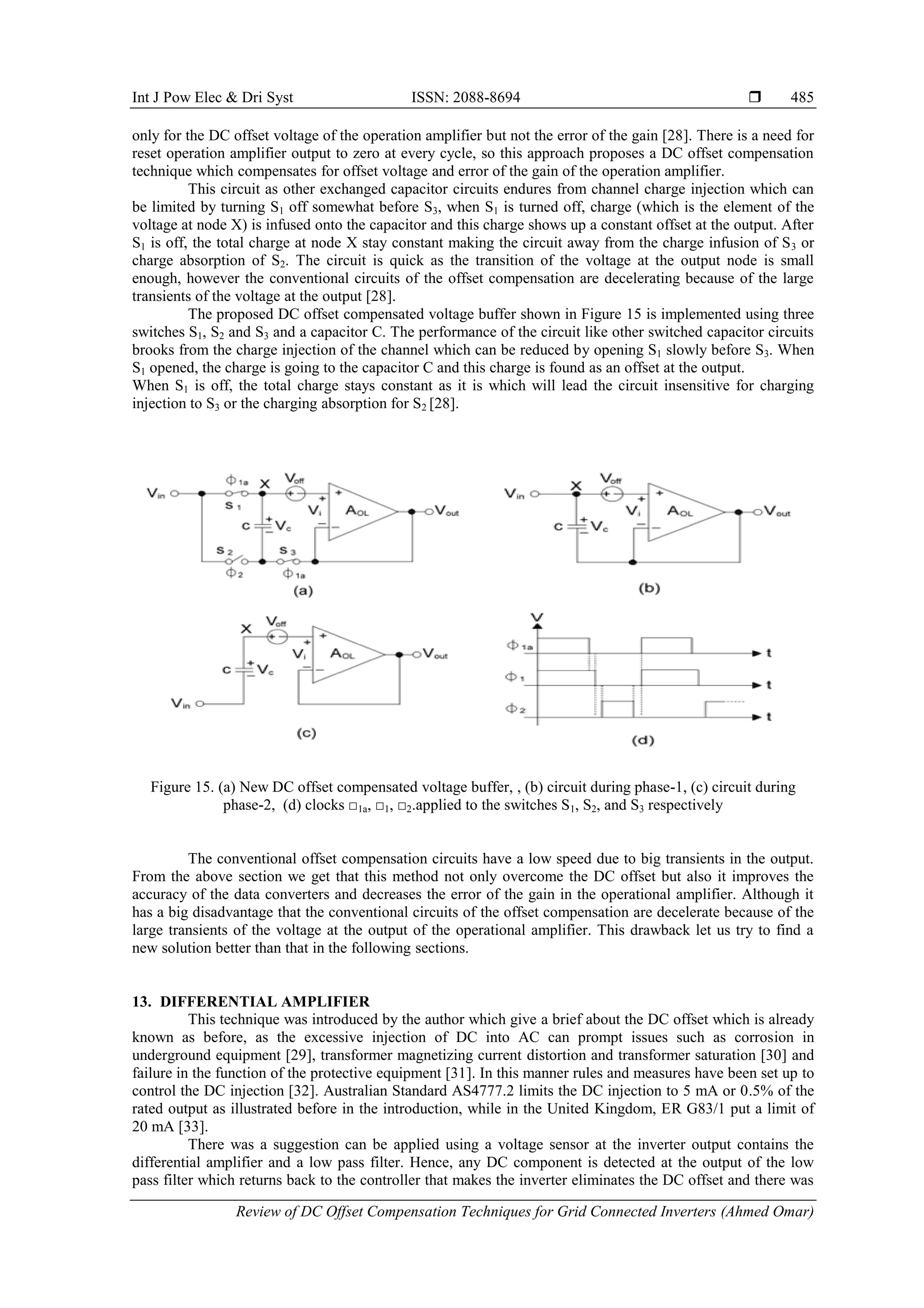 Review of DC Offset Compensation Techniques for Grid Connected ...