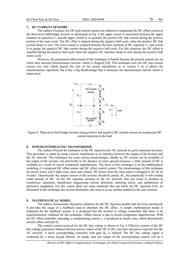 Review of DC Offset Compensation Techniques for Grid Connected ...