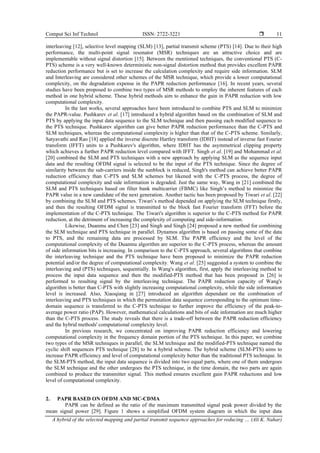 A hybrid of the selected mapping and partial transmit sequence approaches for reducing the high ...