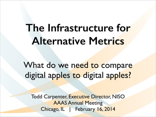 The Infrastructure for Alternative Metrics | PDF