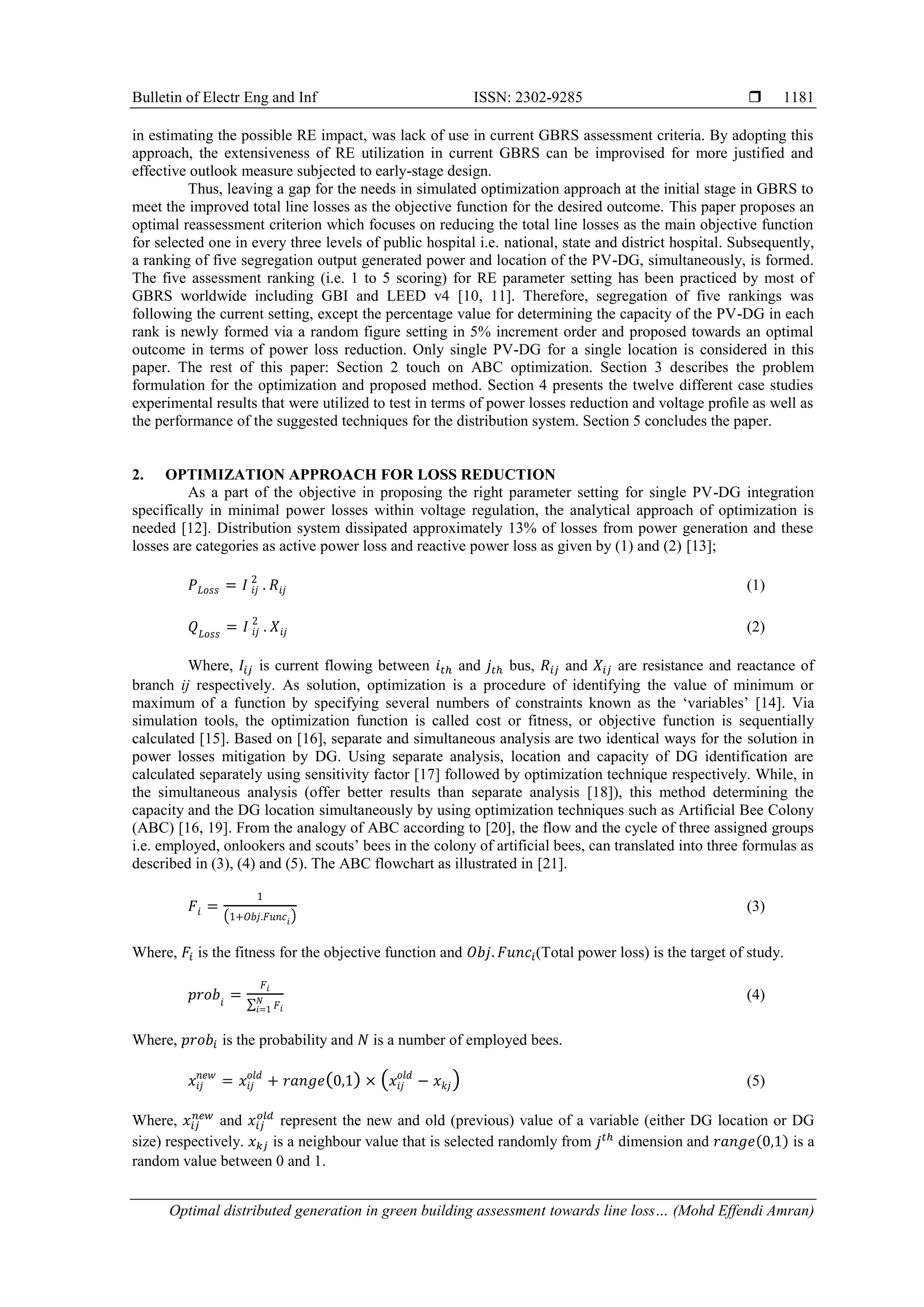 Optimal distributed generation in green building assessment towards ... Optimal distributed generation in green building assessment towards ...