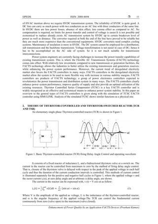 Enhancement of Power Quality by an Application FACTS Devices | PDF | Gas and Electric | Home ...