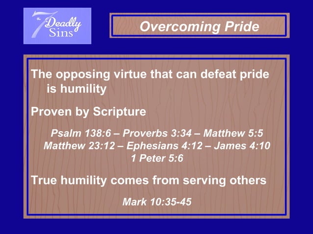 7 Deadly Sins - Pride | PPT
