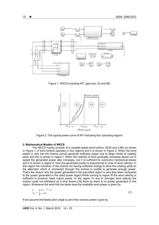 Control of Wind Energy Conversion System and Power Quality Improvement in the Sub Rated Region ...