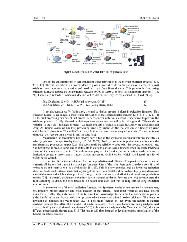 Thermal oxidation improvement in semiconductor wafer fabrication | PDF
