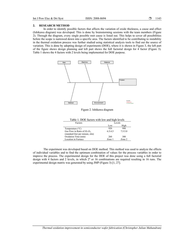 Thermal oxidation improvement in semiconductor wafer fabrication | PDF