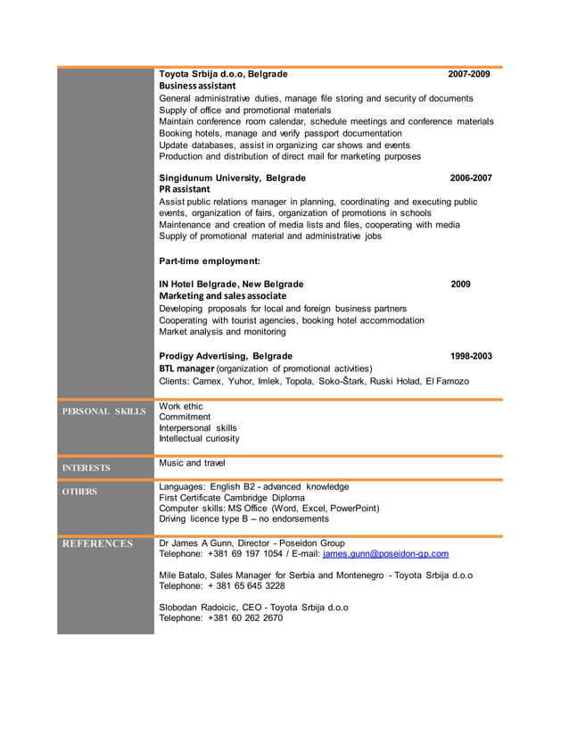 Tanja Lepović CV.doc.-engleski | PDF