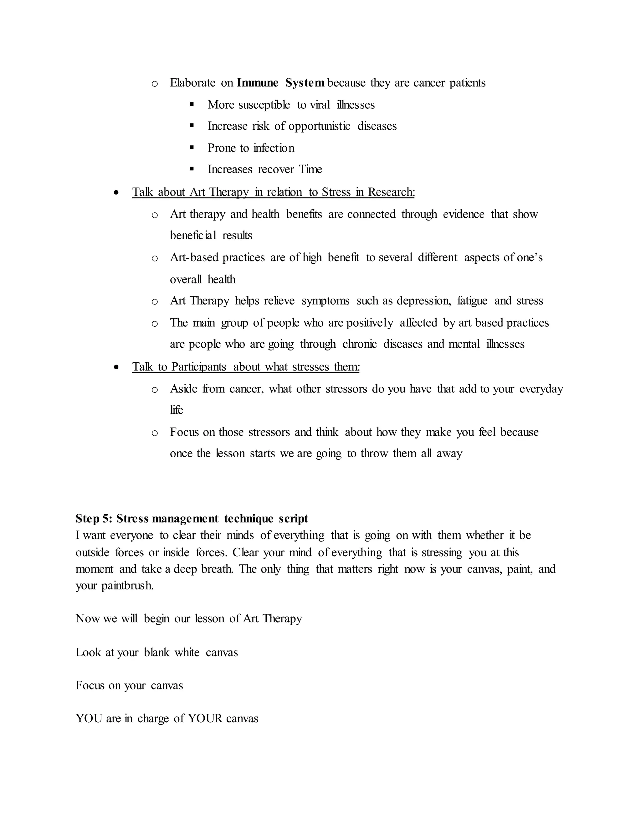 Art Therapy Lesson Plan | DOCX