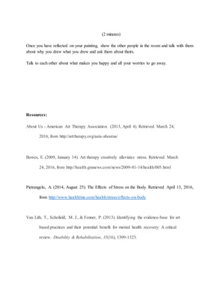 Art Therapy Lesson Plan | DOCX