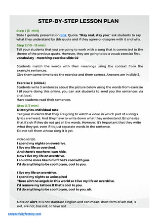 Dictolyrics: Post Malone - Overdrive | PDF