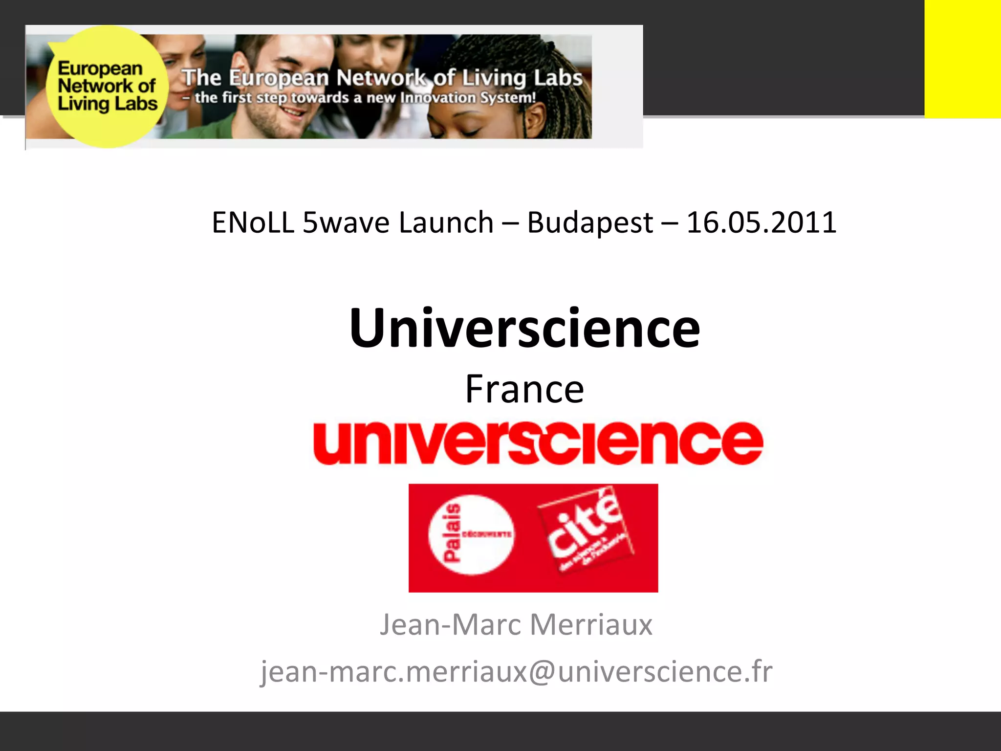 Universcience Presentation | PDF