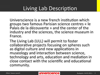 Universcience Presentation | PDF