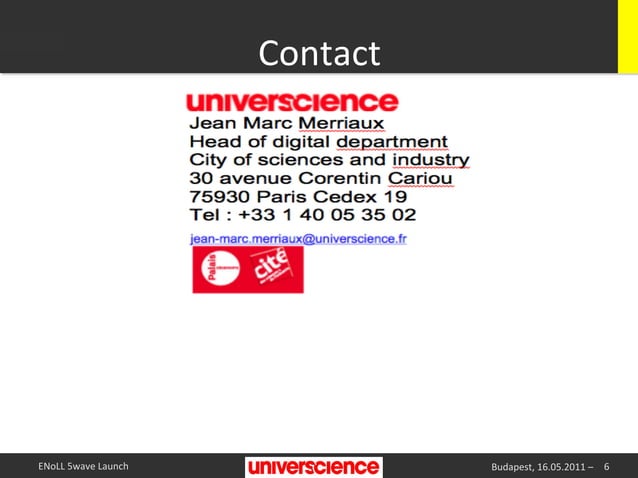 Universcience Presentation | PPT