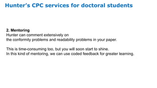 Overview of CPC writing support for G-cube doctoral students 23.01.12