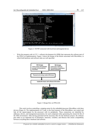 Proposal of a reliable embedded circuit to control a stepper motor using microblaze soft-core ...