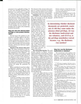 Waiver of Privilege for Documents Inadvertently Disclosed During ...