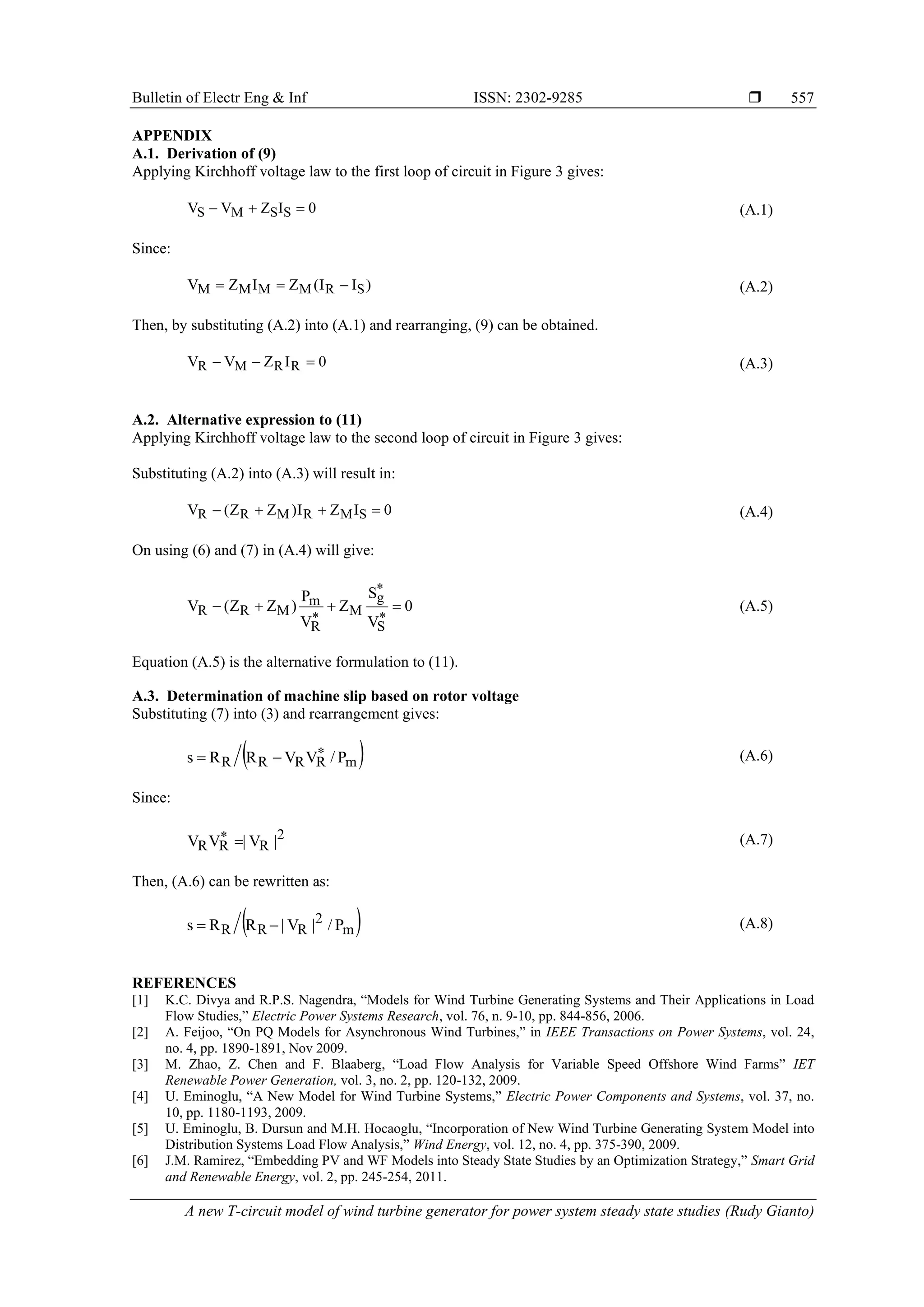 A New T Circuit Model Of Wind Turbine Generator For Power System Steady