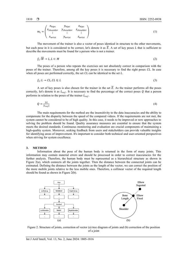 A skeleton-based method for exercise recognition based on 3D ...