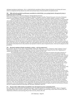 SSR 2015-Poster-Hormonal regulation of female reproductive cyclicity-a role for progesterone | PDF