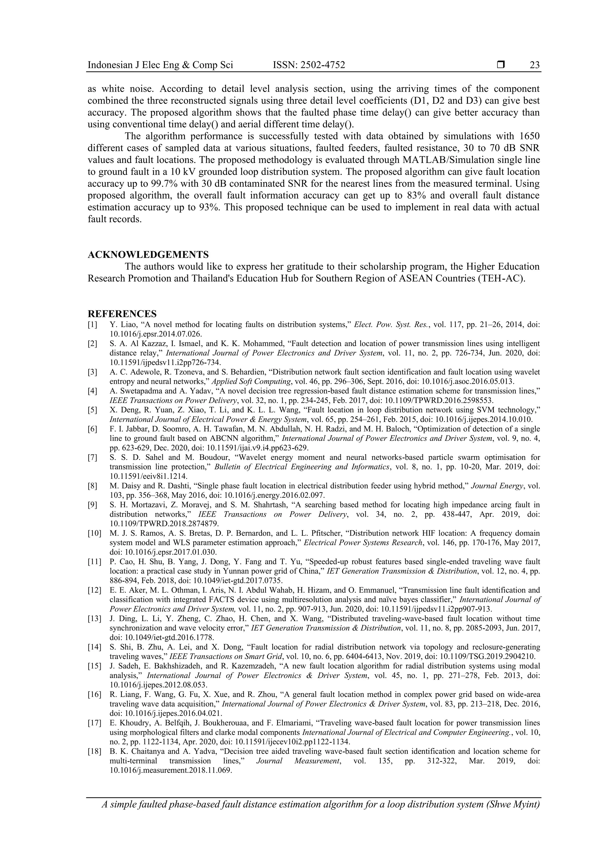 A Simple Faulted Phase Based Fault Distance Estimation Algorithm For A Loop Distribution System 4125
