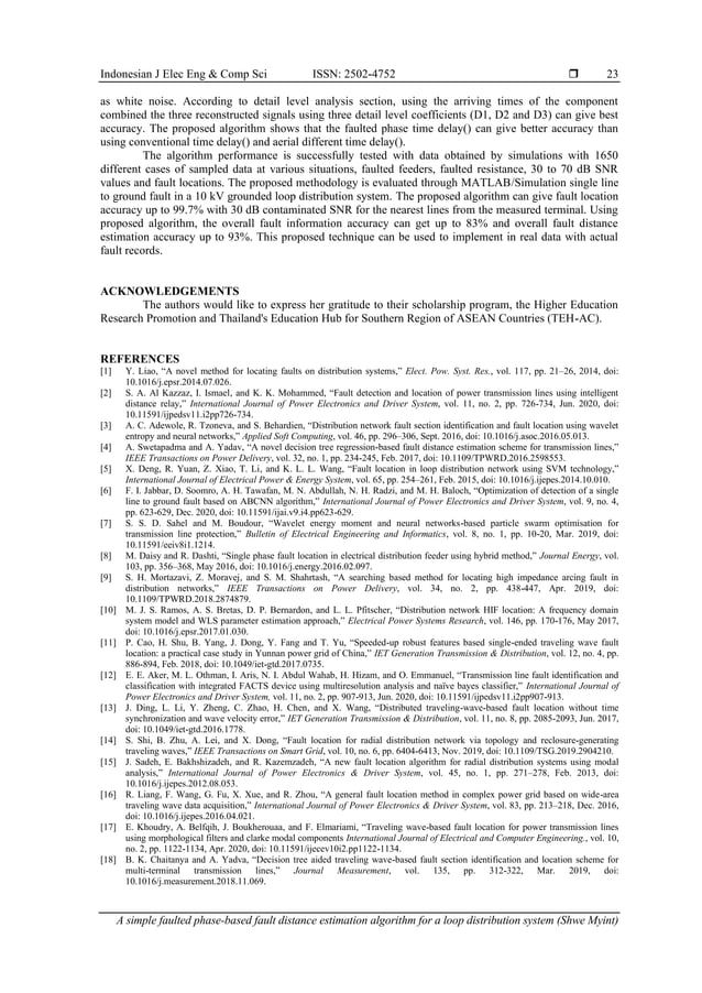 A simple faulted phase-based fault distance estimation algorithm for a ...