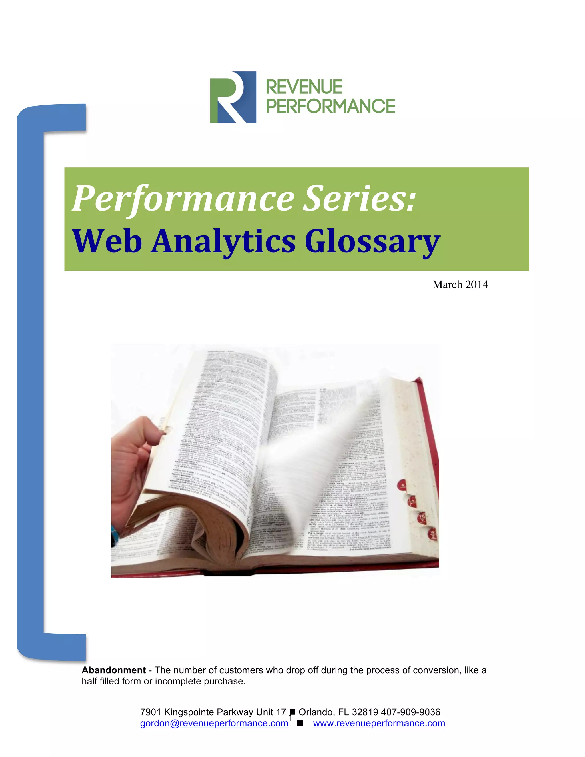 Web Analytics Glossary | PDF
