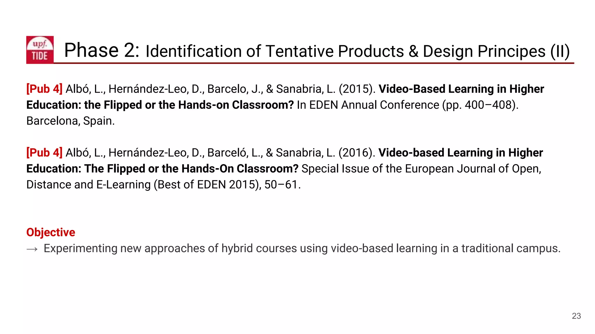 Supporting educators as designers of complex blended learning scenarios ...