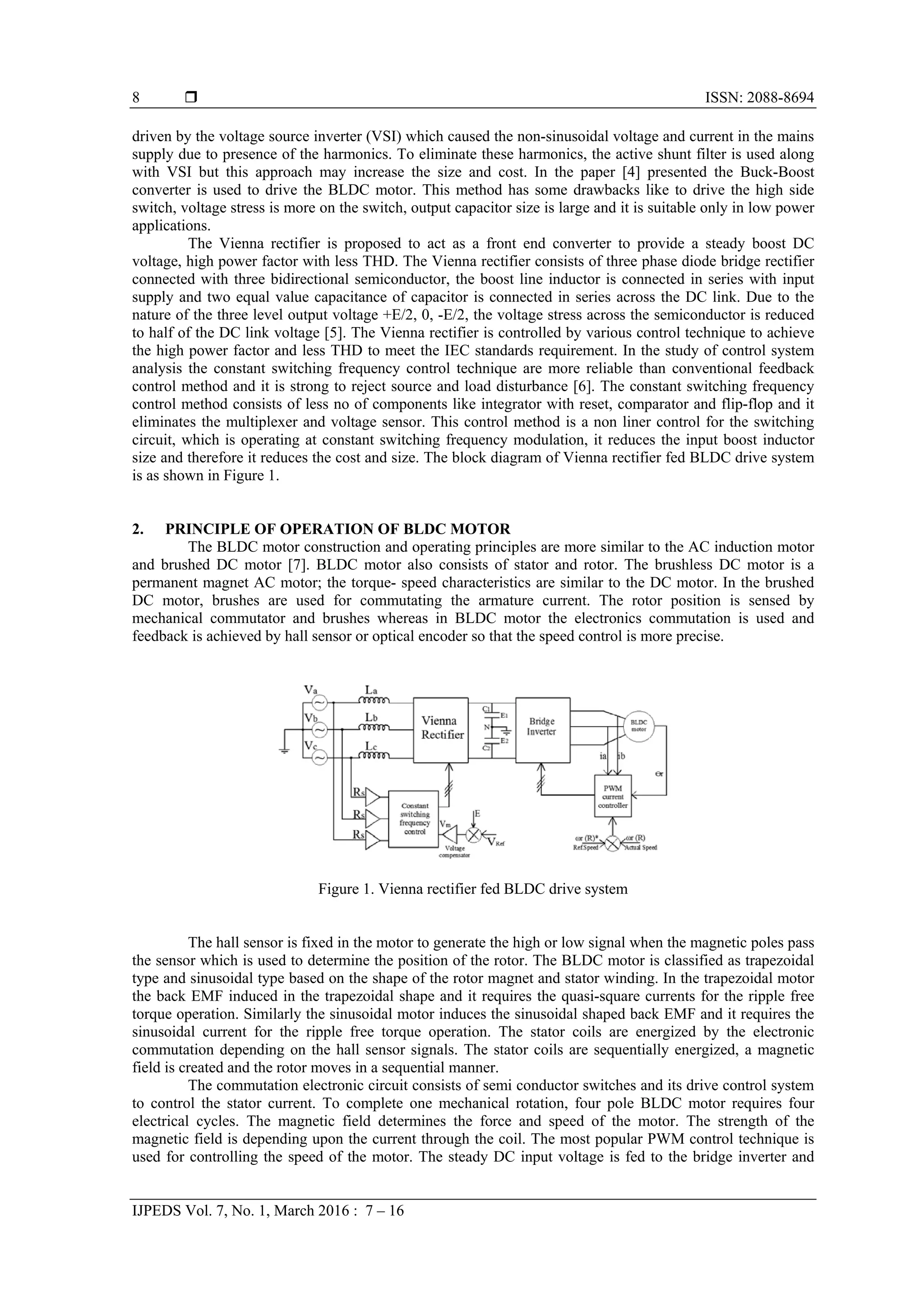 Power Quality Analysis of Vienna Rectifier for BLDC Motor Drive Application | PDF