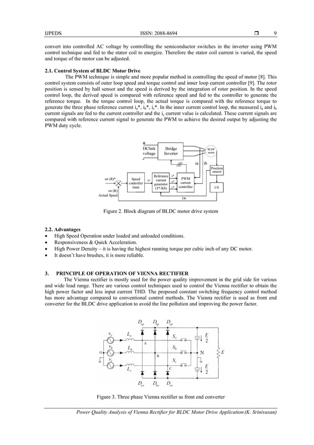 Power Quality Analysis of Vienna Rectifier for BLDC Motor Drive Application | PDF