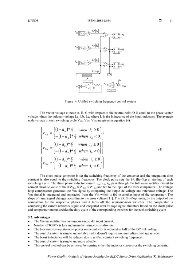 Power Quality Analysis of Vienna Rectifier for BLDC Motor Drive Application | PDF