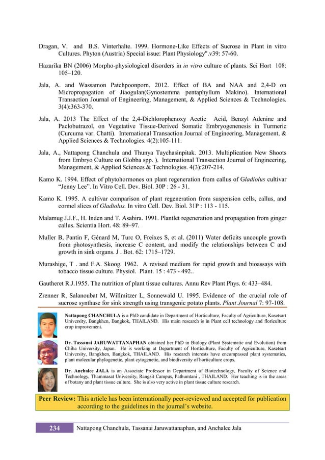 Differential Effects of Sucrose and Plant Growth Regulator on Shoot Multiplication and Bulbil ...
