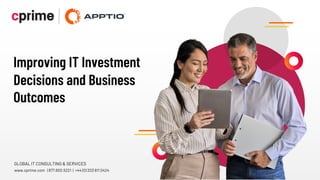 Improving IT Investment Decisions and Business Outcomes with Integrated Enterprise Architecture ...