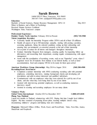 Sarah BrownRESUME | DOCX
