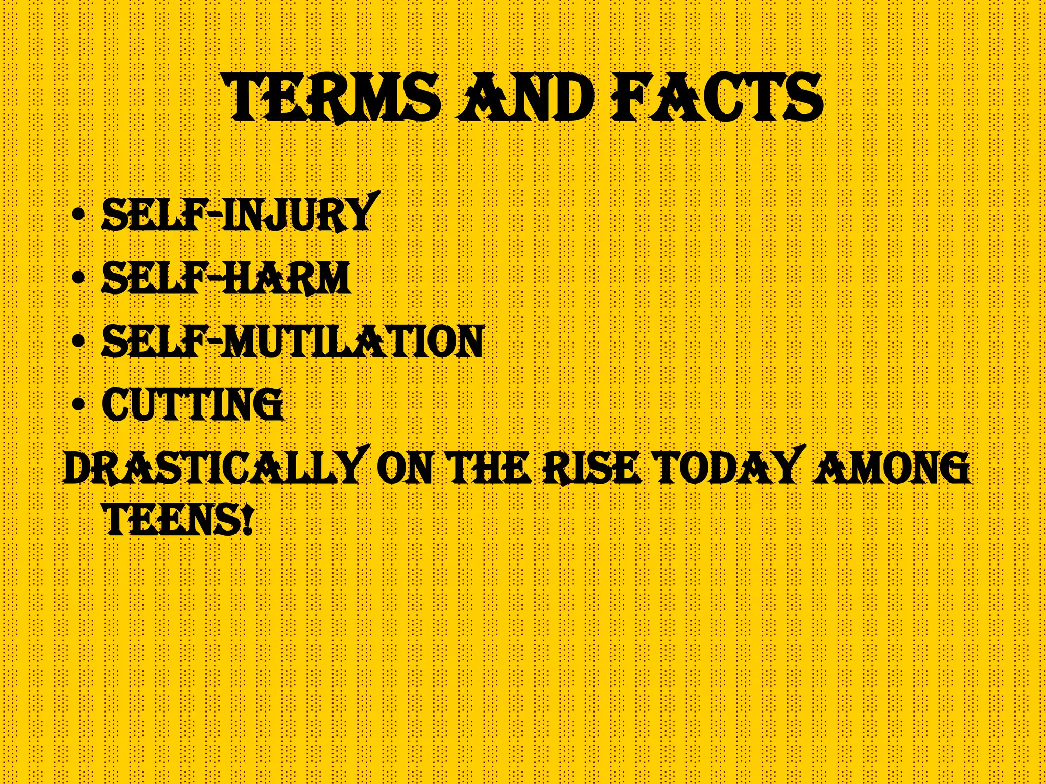 022808 Understanding Self Injury | PPT