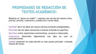 Redacción de textos académicos | PPTX