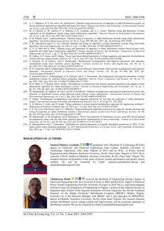 Simultaneous network reconfiguration and capacitor allocations using a novel dingo optimization ...