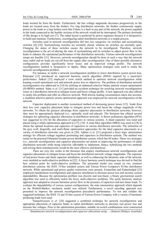 Simultaneous network reconfiguration and capacitor allocations using a novel dingo optimization ...