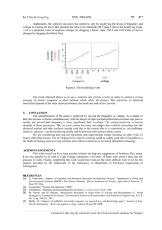 Parameters affecting the selectivity of an electrical insecticide | PDF