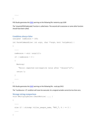 Checking the Source SDK Project | PDF