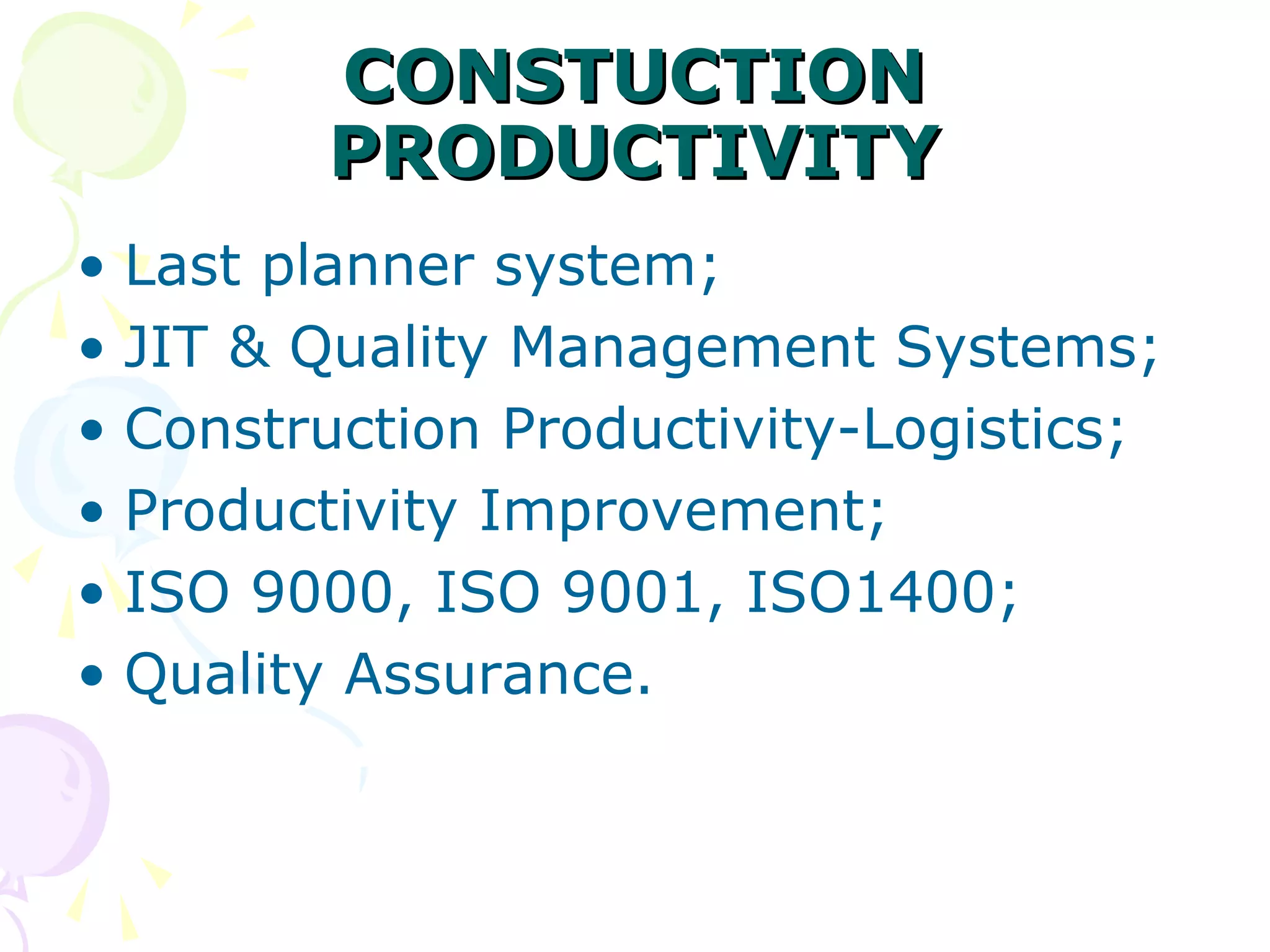 022 Construction Productivity (PART 1) | PPT